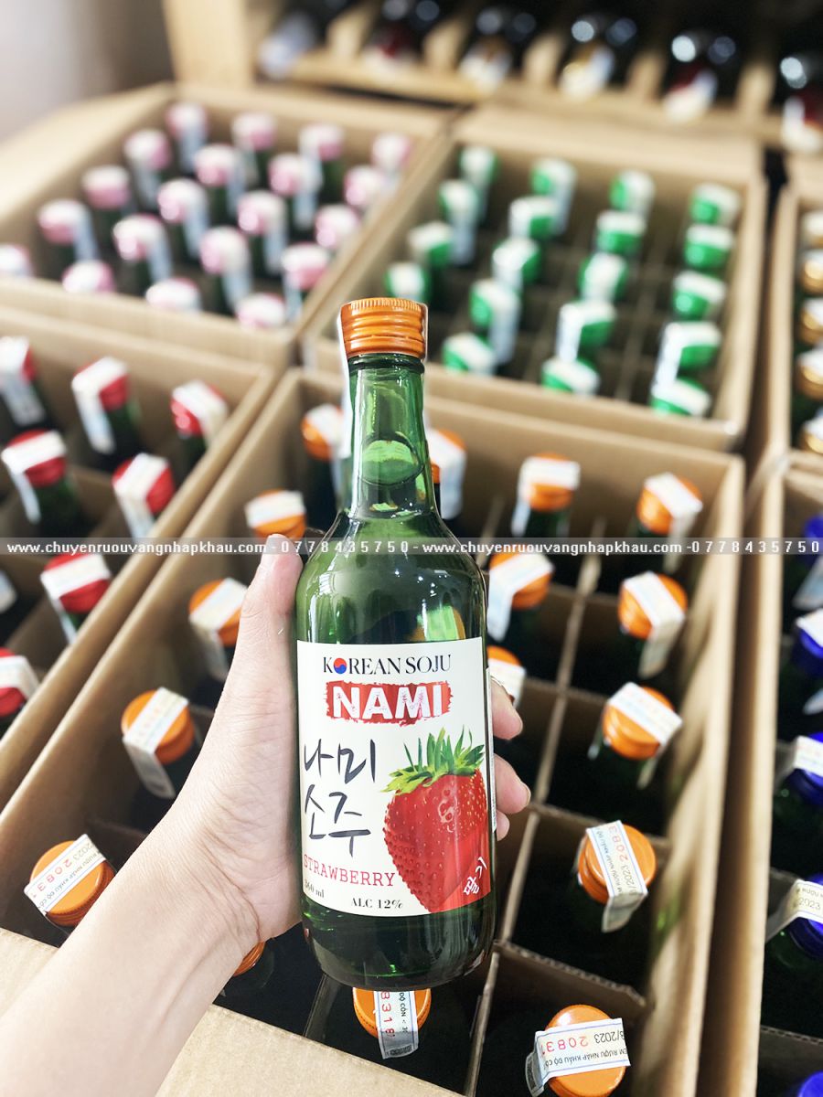 Rượu Soju Hàn Quốc Nami hương vị dâu 360ml - Ruma Wine